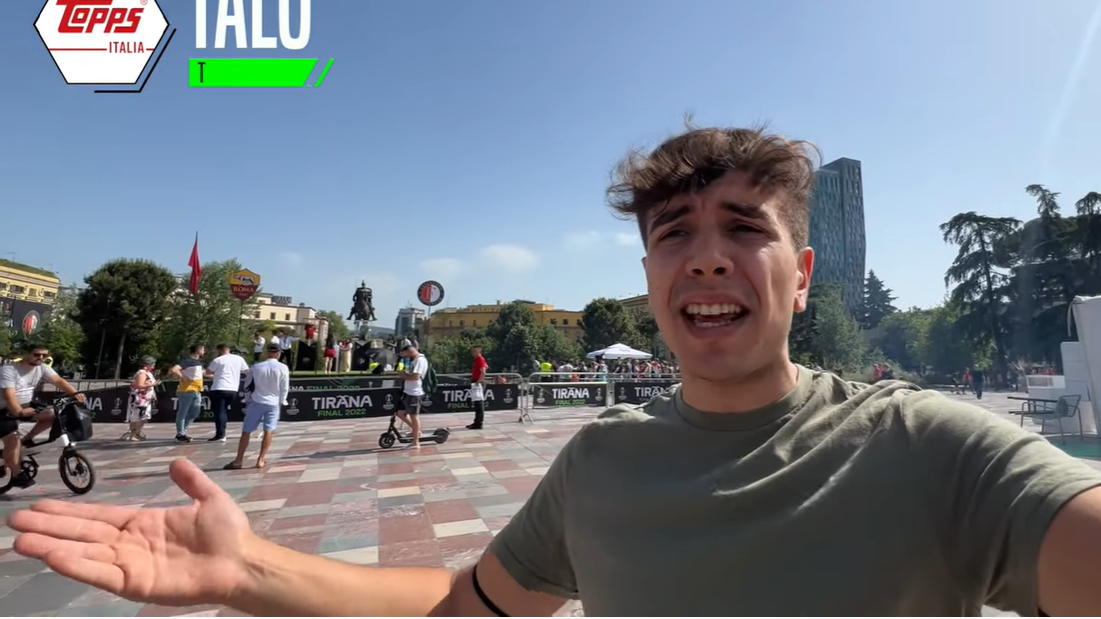 Lo youtuber ternano Riccardo Talotti a Tirana per il trionfo della Roma ...